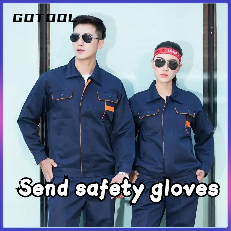 【GOTOOL】Unisex PPE Safety Work Jacket Long Sleeve Workwear Labor ...