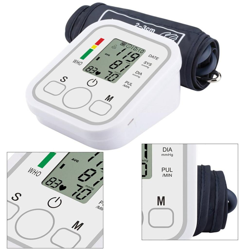 Digital Arm Blood Pressure Meter Professional Sphygmomanometer Portable ...