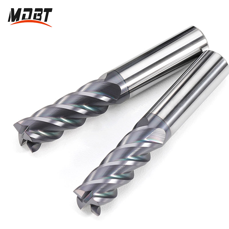 Carbide End mills Tungsten Steel Cutter HRC45 2/4Flute 8mm 10mm 12mm ...