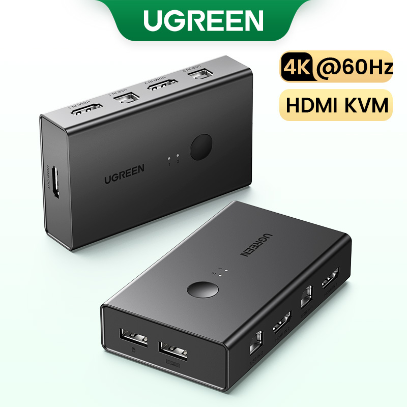UGREEN 4K60Hz HDMI KVM Switch 2 IN 1 OUT Ultra HD HDMI Switcher Box For ...