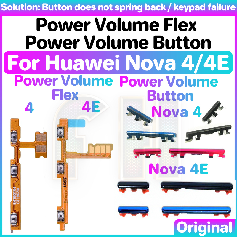Power On Off Volume Switch side Button Flex Key For Huawei nova 4 4E E | Shopee Malaysia