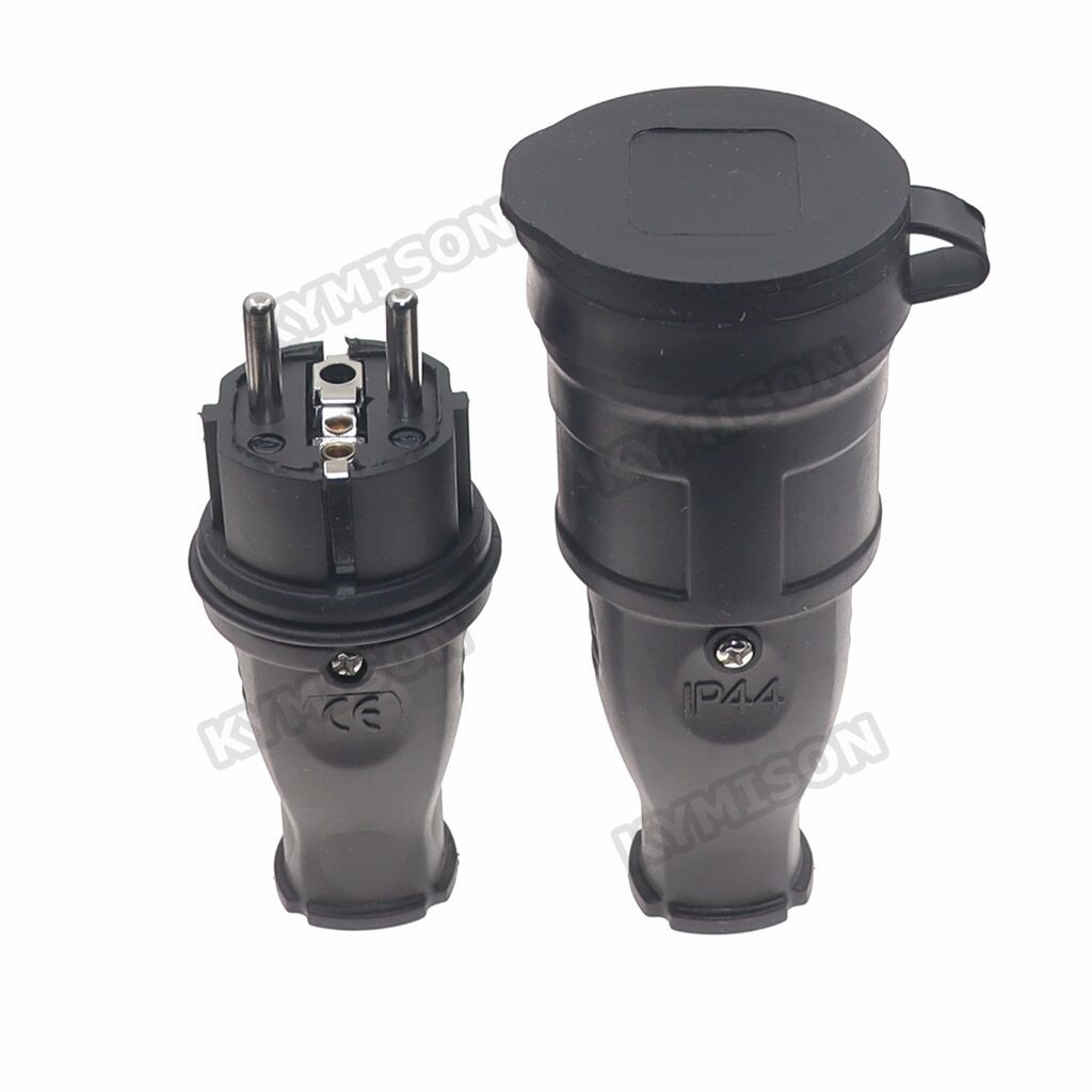 France Waterproof Female Socket 16A Electrical Male Schuko Plug 250V AC ...