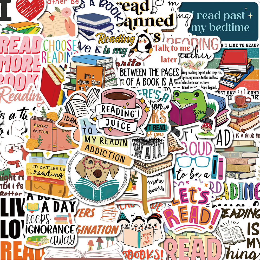 【in stock】50pcs inspirational and motivational reading English cartoon ...