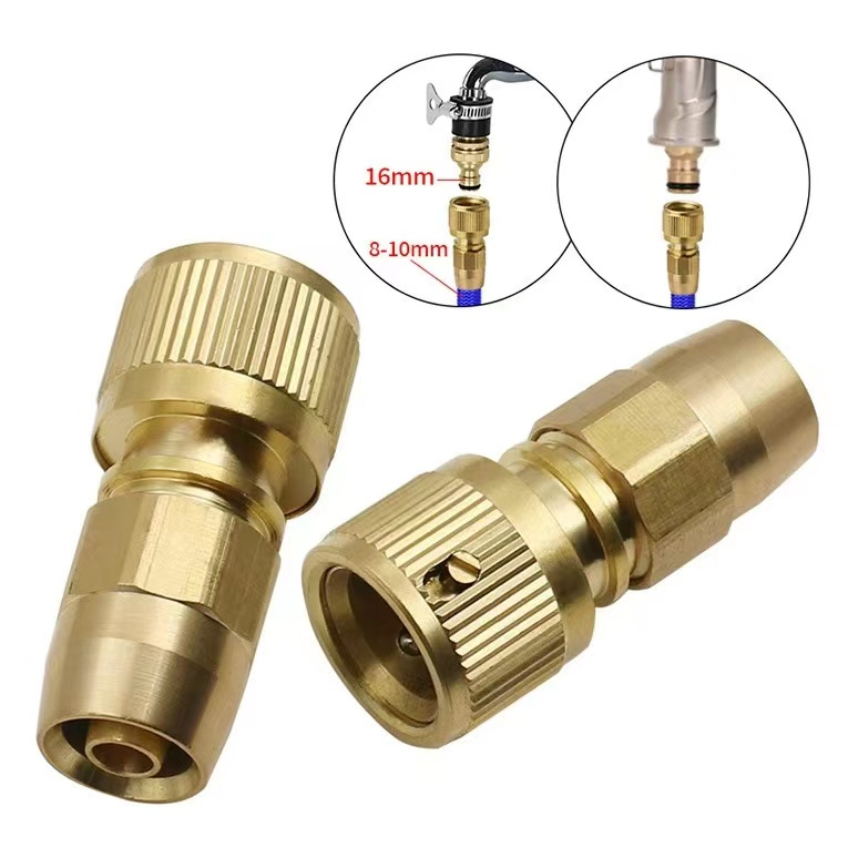 Brass quick-connect all-copper telescopic water pipe joint latex pipe ...