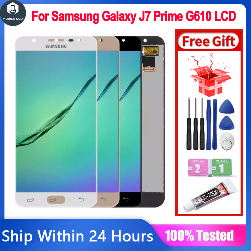 Original LCD Compatible For Samsung Galaxy J7 Prime G610 G610F LCD Screen Display Touch Screen ...