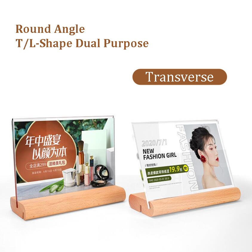 A4 A5 A6 Acrylic T/L-Shape Display Stand Double Sided Plastic Paper ...