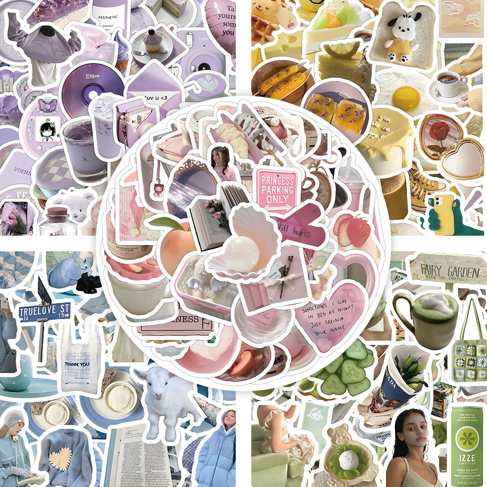 60PCS Korean Ins Style Minimalist Niche High Appearance Stickers For ...