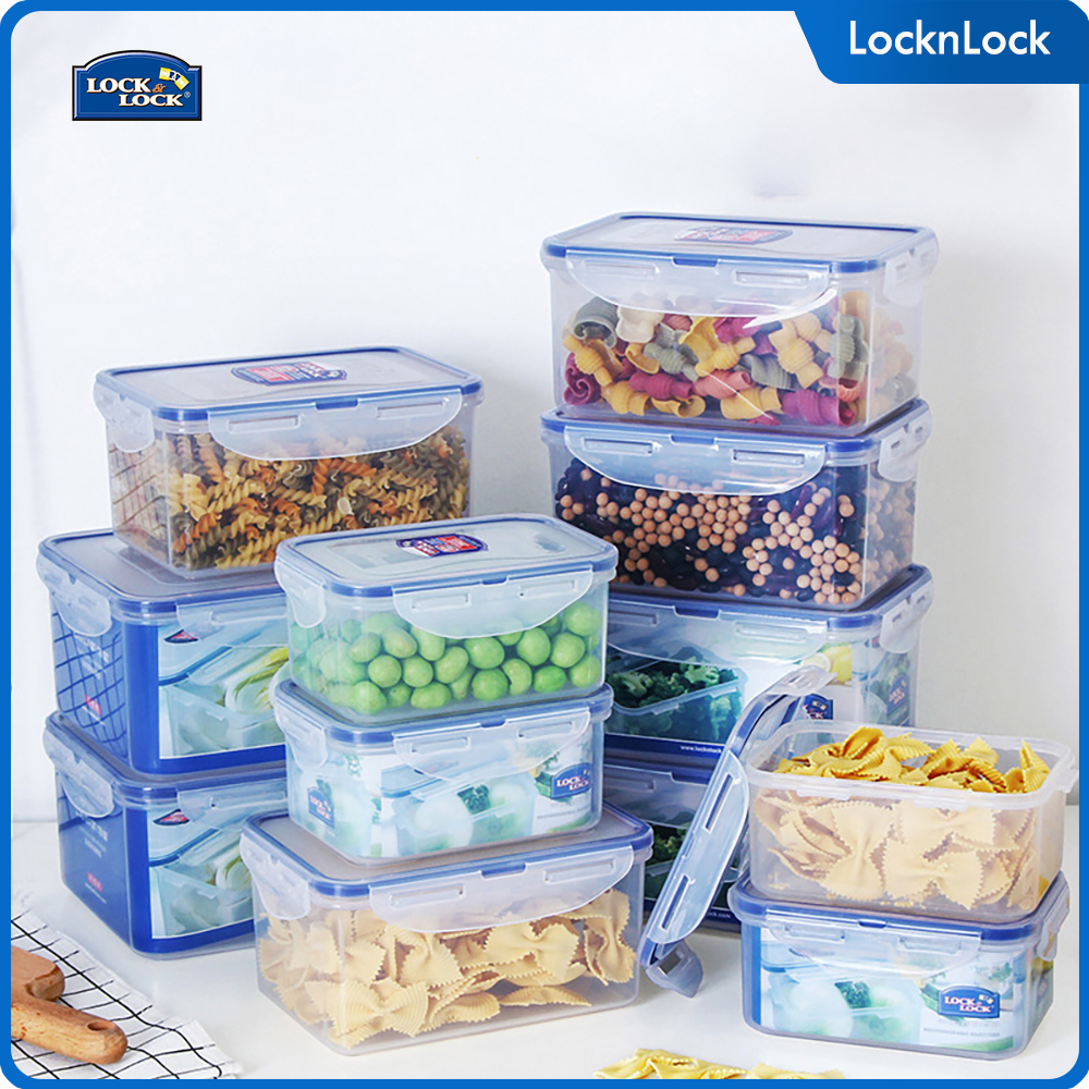 Lock&lock plastic crisper lunch box sealed food storage container ...
