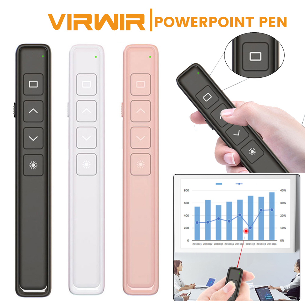 Wireless USB Laser Pointer Presentation 2.4GHz Remote Control PowerPoint Presenter PPT Clicker ...
