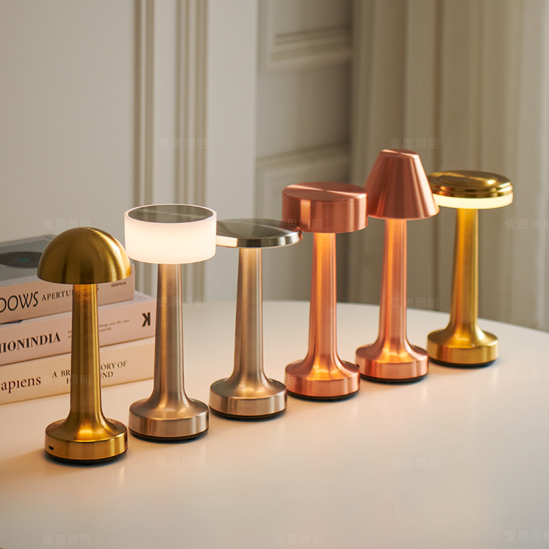 Mini gold table lamp decorative Led China cordless light touch switch ...