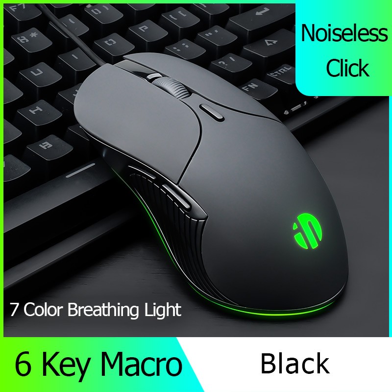 Inphic B1 Wired Gaming Mouse 200 8800dpi Ergonomic 6 Buttons Macro Programmable Optical Mice