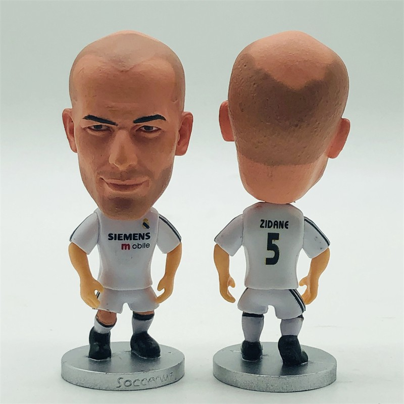 Soccerwe 6.5cm Height Football Star Figures Real Madrid Zinedine Zidane ...