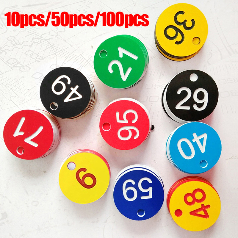 100Pcs Acrylic Table Number Plate Round Plastic Sticker Beekeeping ...
