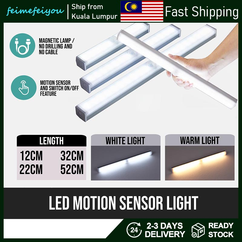 【Loss Sale】Rechargeable Sensor LED Light Indoor Kitchen Night Lamp USB ...