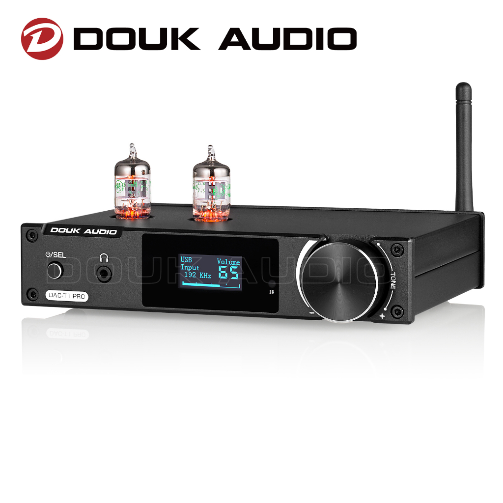 Douk Audio DAC-T1 PRO HiFi Tube Stereo Preamp USB DAC Bluetooth Receiver S/PDIF D/A Audio ...