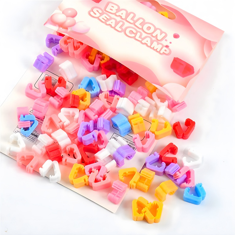 100pcs Balloon Clips Balloon Tying Tool Balloon Clips Ties for Sealing ...