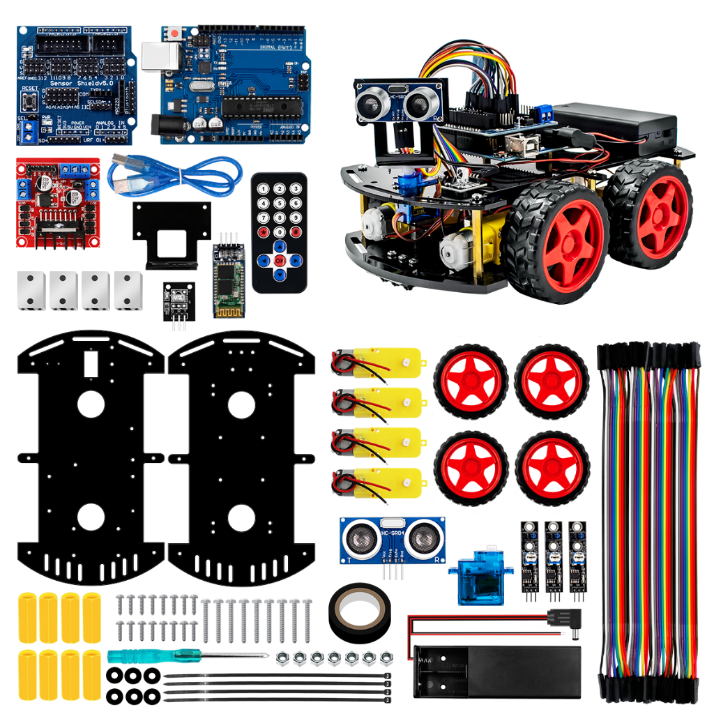 [Ready Stock] LAFVIN Arduino Smart Robot Car Kit with Tutorial for UNO R3 Project, Support ...
