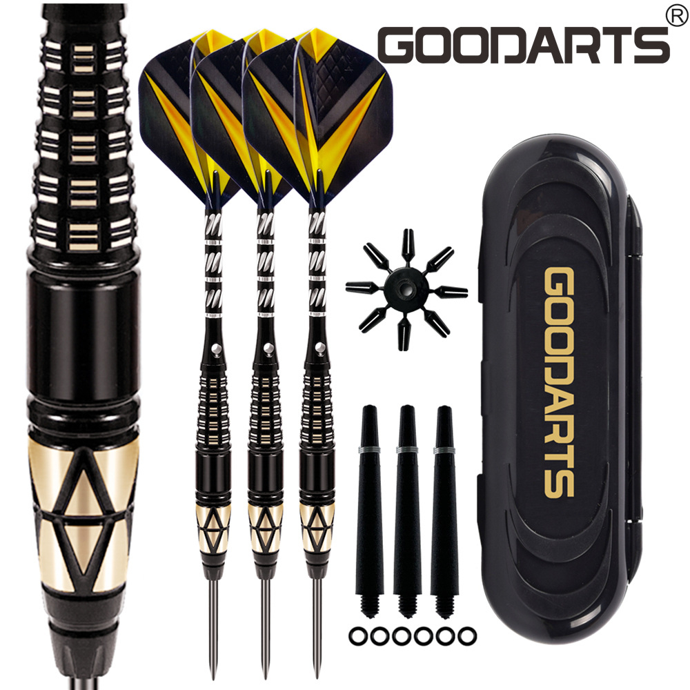 GOODARTS 3 pieces 24 Grams Professional Steel Tip Darts Brass Dart Set ...
