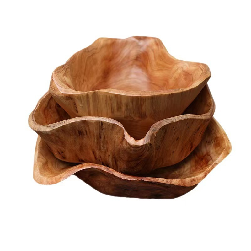 Wooden Fruit Plate Creative Serving Tray Snack Plate Household Storage ...