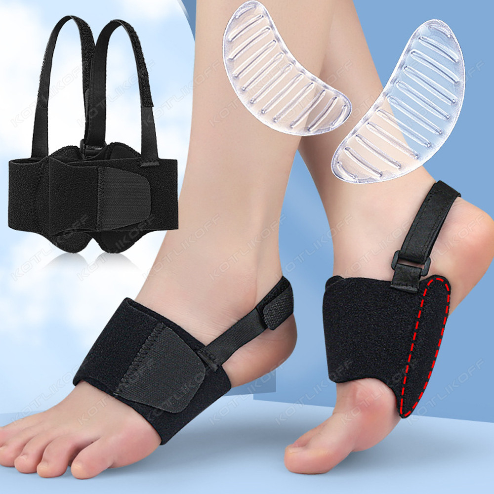 New Arch Support Foot Pad Orthopedic Insoles With Bandage Flat Feet ...