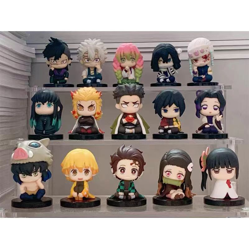 15 Styles Mini Demon slayer Tanjiro anime figure Nezuko cute figure ...