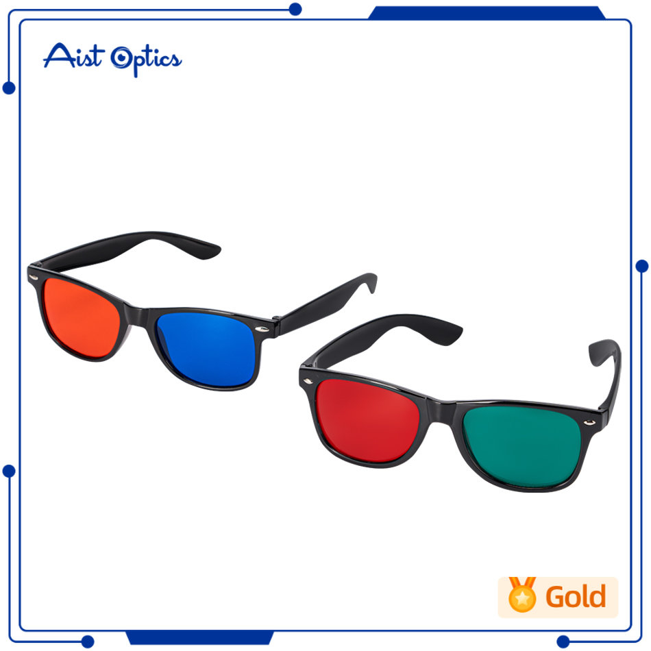 1Pcs Black Frame Red Blue Green 3D Glasses For Amblyopia Training ...