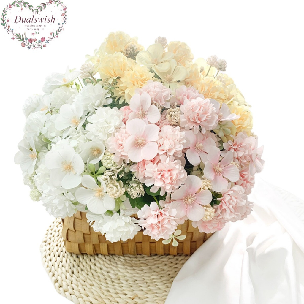 Dualswish Mini Bulbous Chrysanthemum Flower Ball Silk for Wedding ...