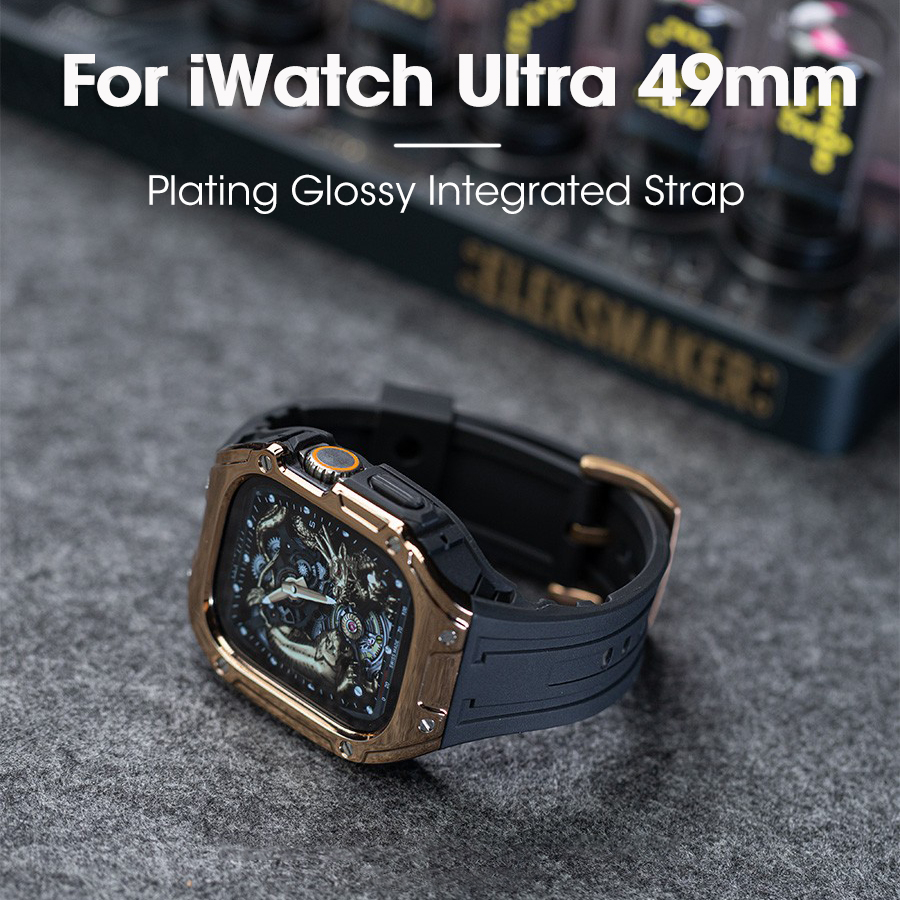 Rugged 3 in 1 Integral Strap + Case for iWatch Ultra 49mm 45mm 44mm ...