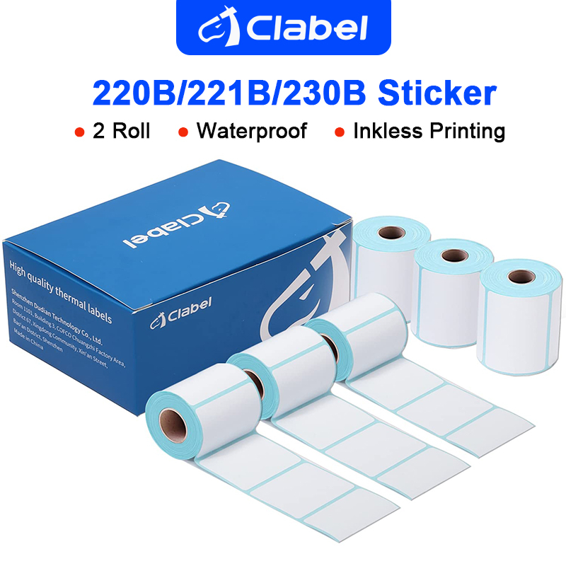 CLABEL 220B/230B/221B Label Printer White Label Sticker Thermal Paper ...
