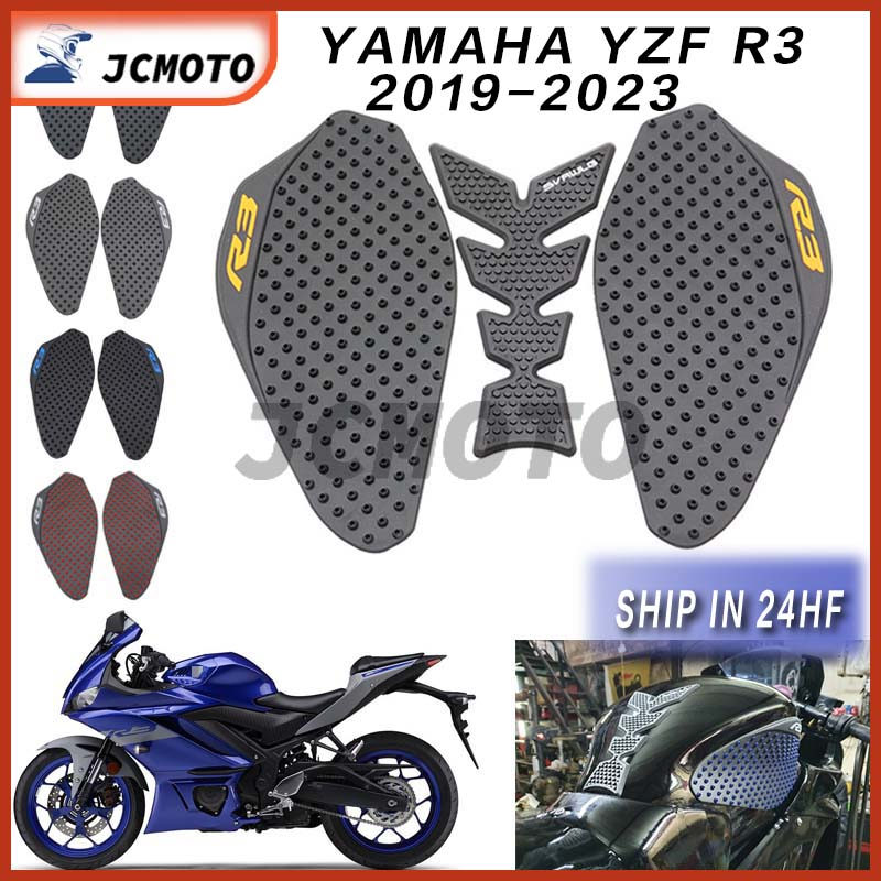 YZF R3 Motorcycle Tank Pad Protector Sticker Decal Gas Knee Grip Tank ...
