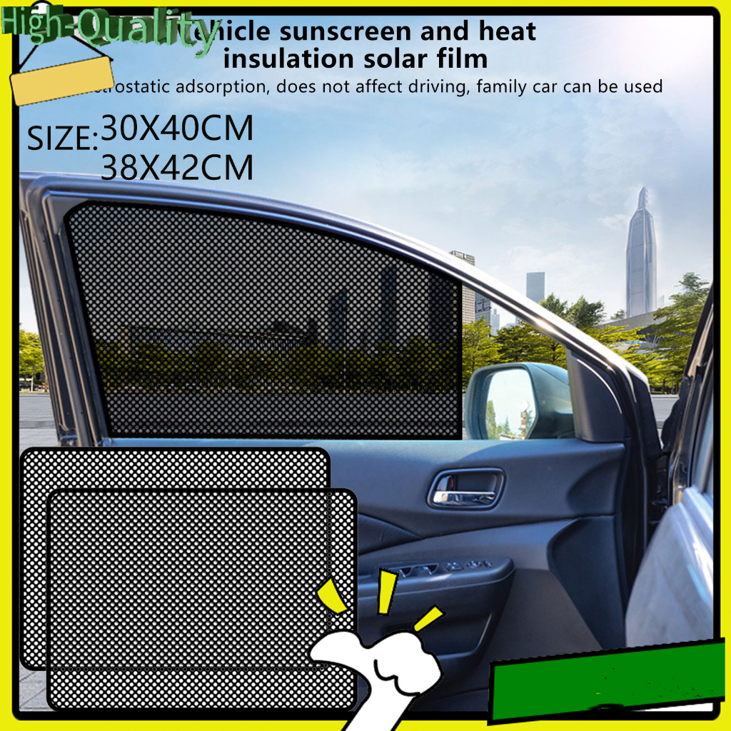 2PCS Car Side Window Sun Shades Stickers Sun Protection Window ...