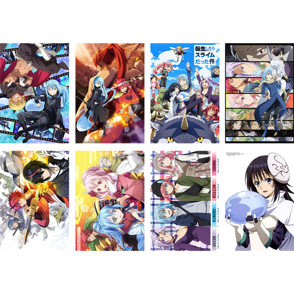 8pcs/set Anime That Time I Got Reincarnated as a Slime Rimuru A3 ...