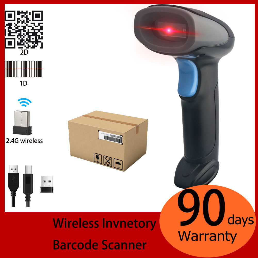 2D 1D QR Barcode Scanner Wireless Bluetooth Barcode Reader Hanheld ...