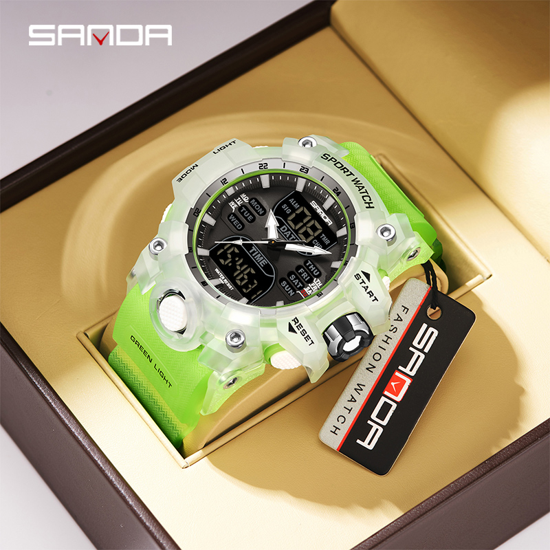 SANDA 6126 Luxury Brand Men Watches 50M Waterproof Sports Military ...