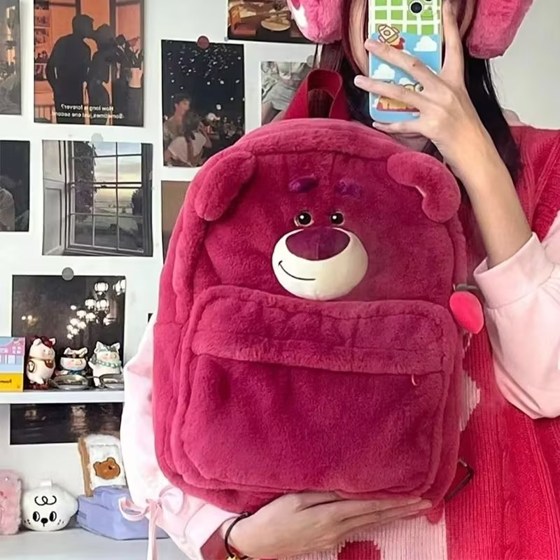 Lotso Alien Cartoon Backpack Women Plush Backpack School Bag Simple ...