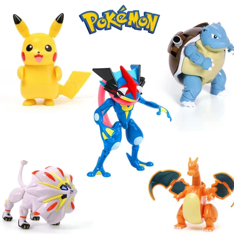 Boxed Pokemon Anime Figures Transforming Toy Pokeball Pikachu Charizard ...