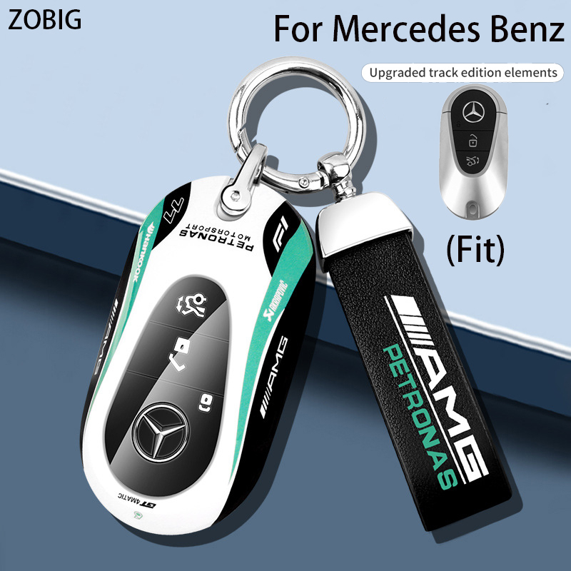 ZOBIG Racing Style ABS Key Fob Cover for Mercedes-Benz Car Key Case ...