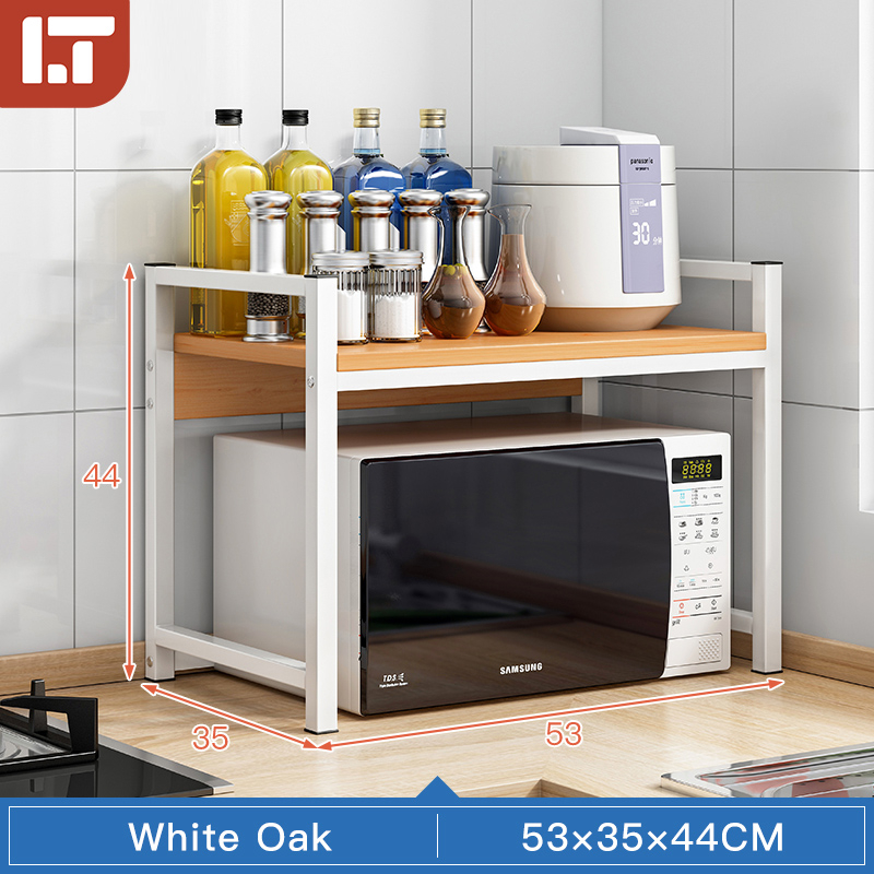 Microwave Rack Oven Rack Kitchen Rack Stainless Steel Storage Rack Rak ...