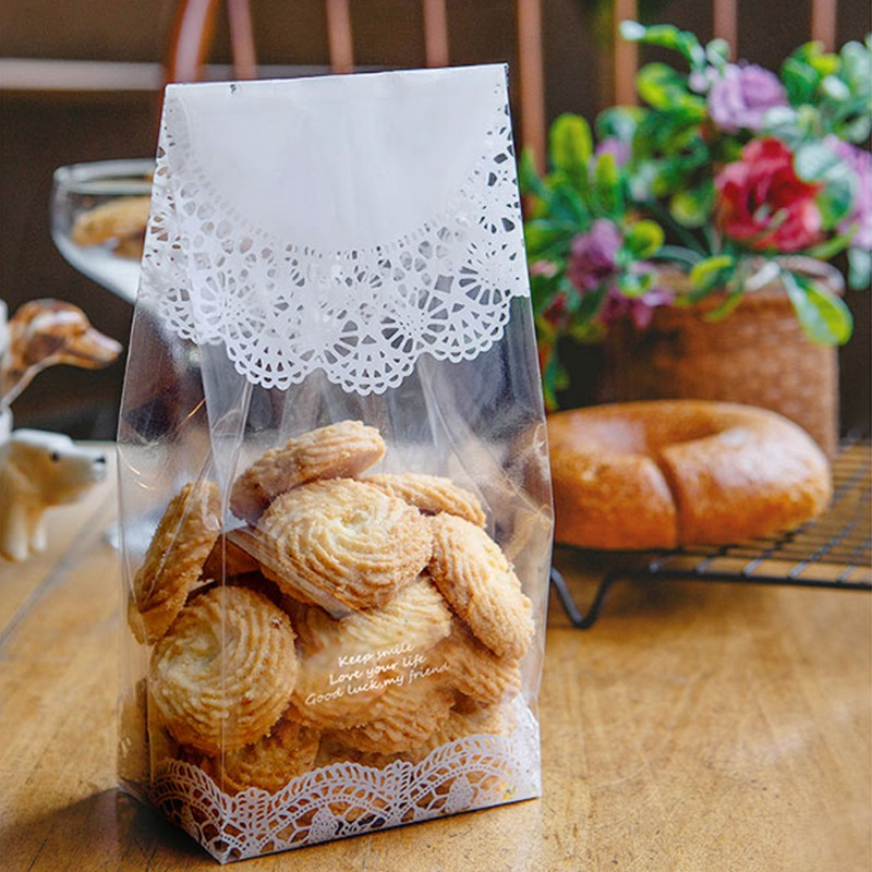 50pcs/pack White Lace Cookie Biscuit Bag Sweet Candy Cupcake Hand Made ...