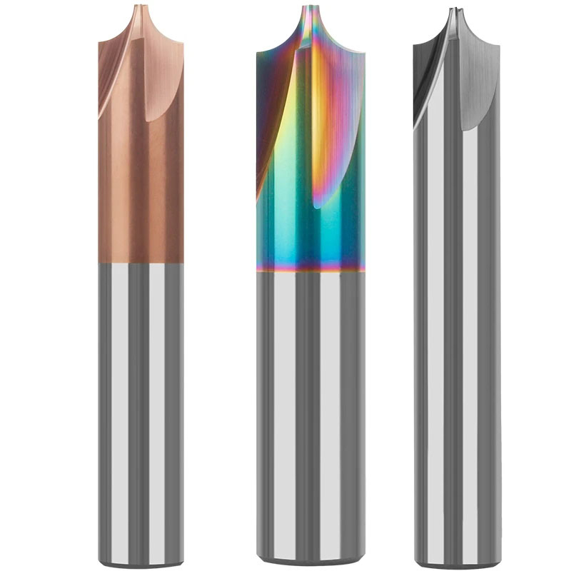 Carbide Corner Rounding Cutter End Mill CNC Tool inner R1 R2 R3 Chamfering Circle Router Bit ...