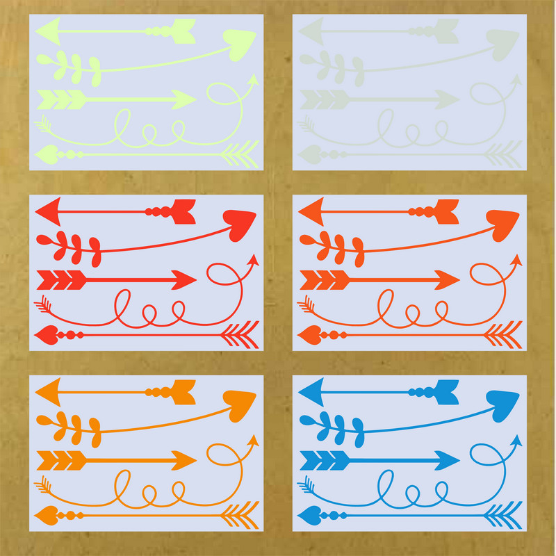 Glow in the Dark Arrows Sticker Wind Direction Pointing Way Road Sign ...