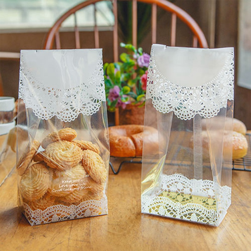 50pcs/pack White Lace Cookie Biscuit Bag Sweet Candy Cupcake Hand Made ...