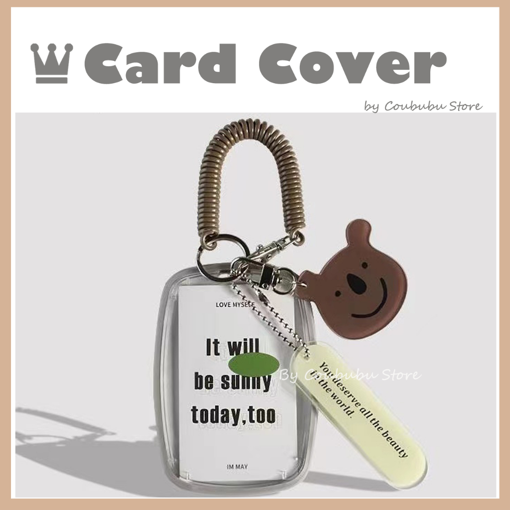 Coububu Japanese Ins Cute Bear Cartoon id card ID Bank Card card cover ...