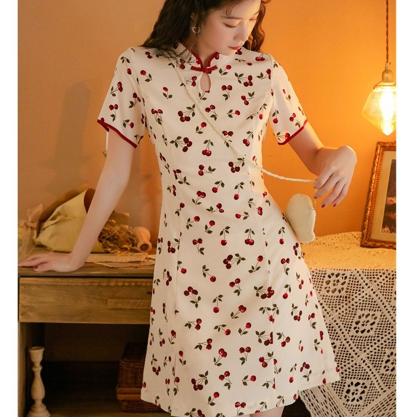 【现货】50-150KG M-4XL 300斤大码小清新旗袍裙子 潮流改良版连衣裙 Fat bigsize oversize Dresses | Shopee Malaysia