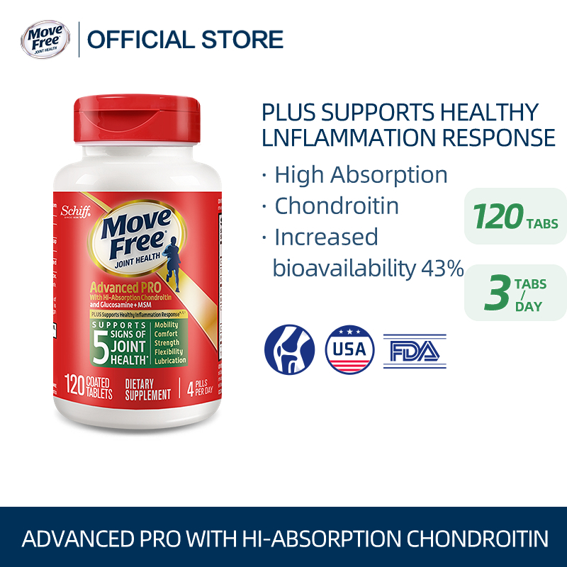 Move Free Advanced PRO with High-Absorption Chondroitin, Glucosamine ...