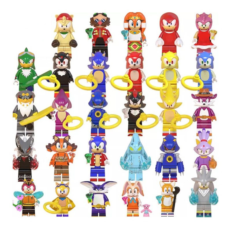 Sonic Minifigures Metal Sonic Tails Eggman Hedgehog Building Blocks ...