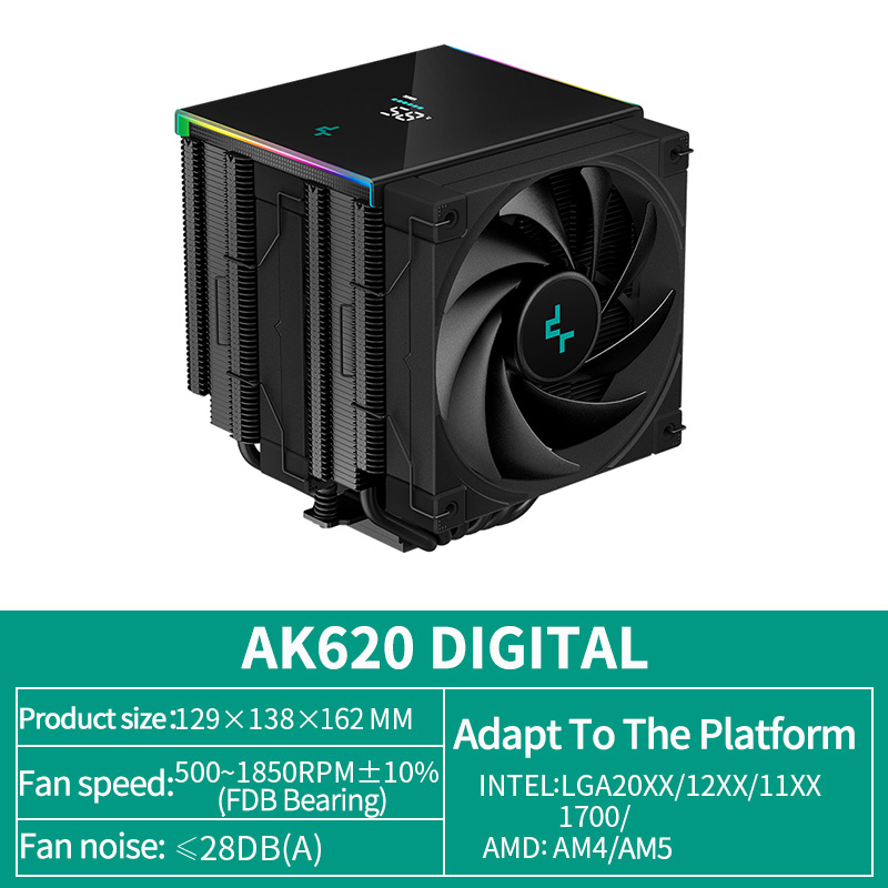 Deepcool AK620 Digital Pro / Digital / Standard / White / Zero Dark CPU ...