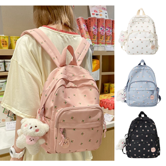 Kawaii Backpack Aesthetic Backpack Cute Floral Backpack Mini Flower ...