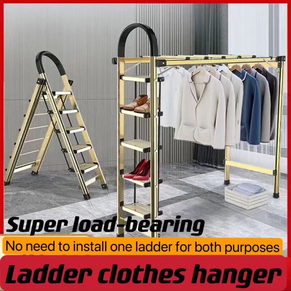 Multifunctional Foldable Drying Rack Balcony Drying Ladder Household ...