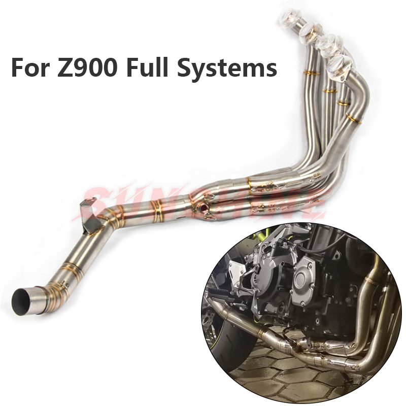 For Kawasaki Z900 Exhaust Motorcross Full Systems Motorcycle Front Pipe ...